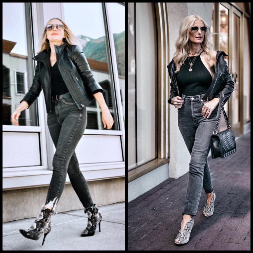 How to wear a leather jacket over 40 | How to style a leather jacket